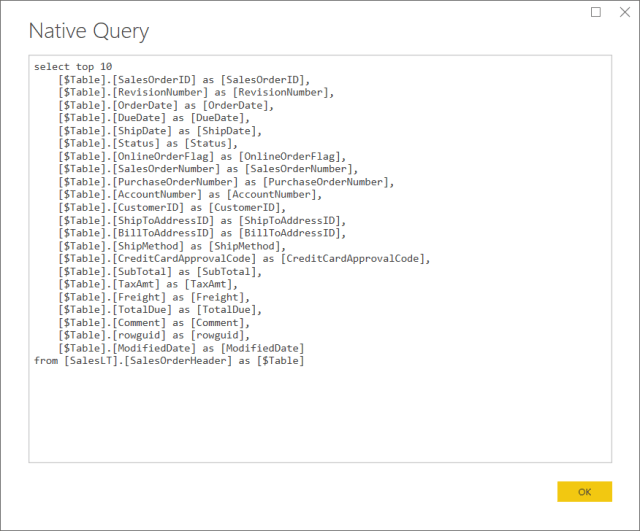Top N & query folding to improve report building! – Data – Marc