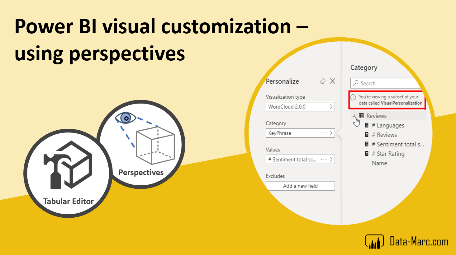 Power BI visual customization – using perspectives – Data – Marc