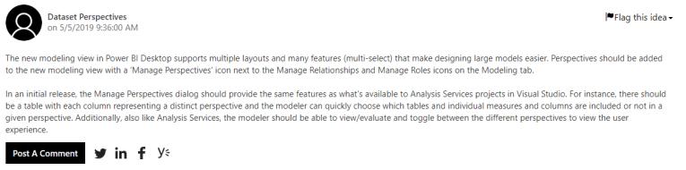 Power BI visual customization – using perspectives – Data – Marc