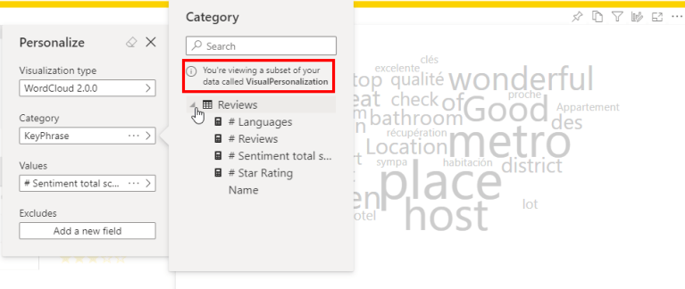 Power BI visual customization – using perspectives – Data – Marc