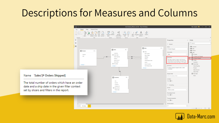 Add descriptions for everything you create in Power BI! – Data – Marc