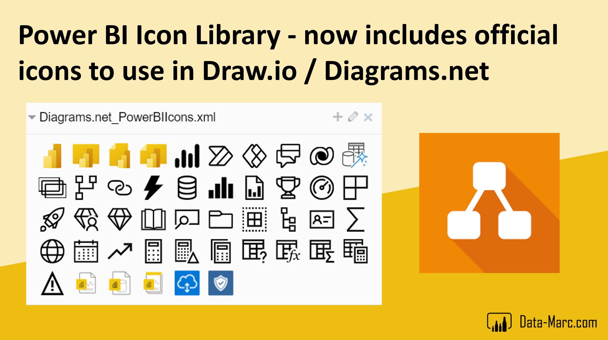 Power BI Icon Library – now includes official icons to use in Draw.io ...