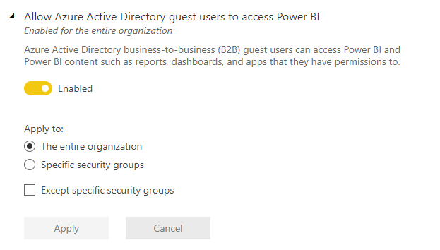 Power BI B2B External Collaboration – Data – Marc