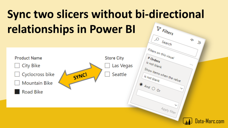 Sync Two Slicers Without Bi Directional Relationships In Power Bi 5519